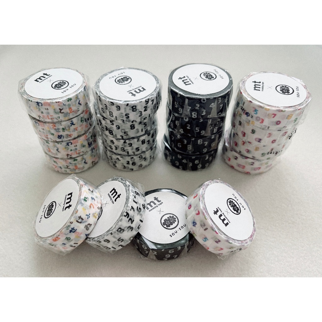 mt SOU・SOU紙膠帶 15mm×7m 1捲入 日本製 MTSOU 數字 五十音(日本原裝平行輸入) | 蝦皮購物