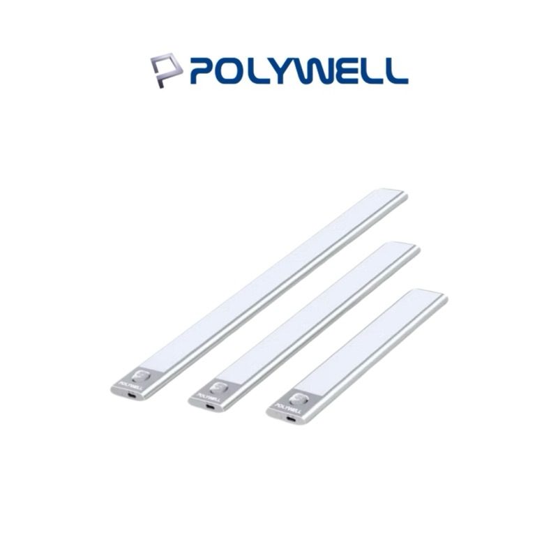 【POLYWELL】 磁吸式LED感應燈 超薄型設計 USB-C充電 人體感應 3種色溫 光線柔和 寶利威爾 | 蝦皮購物