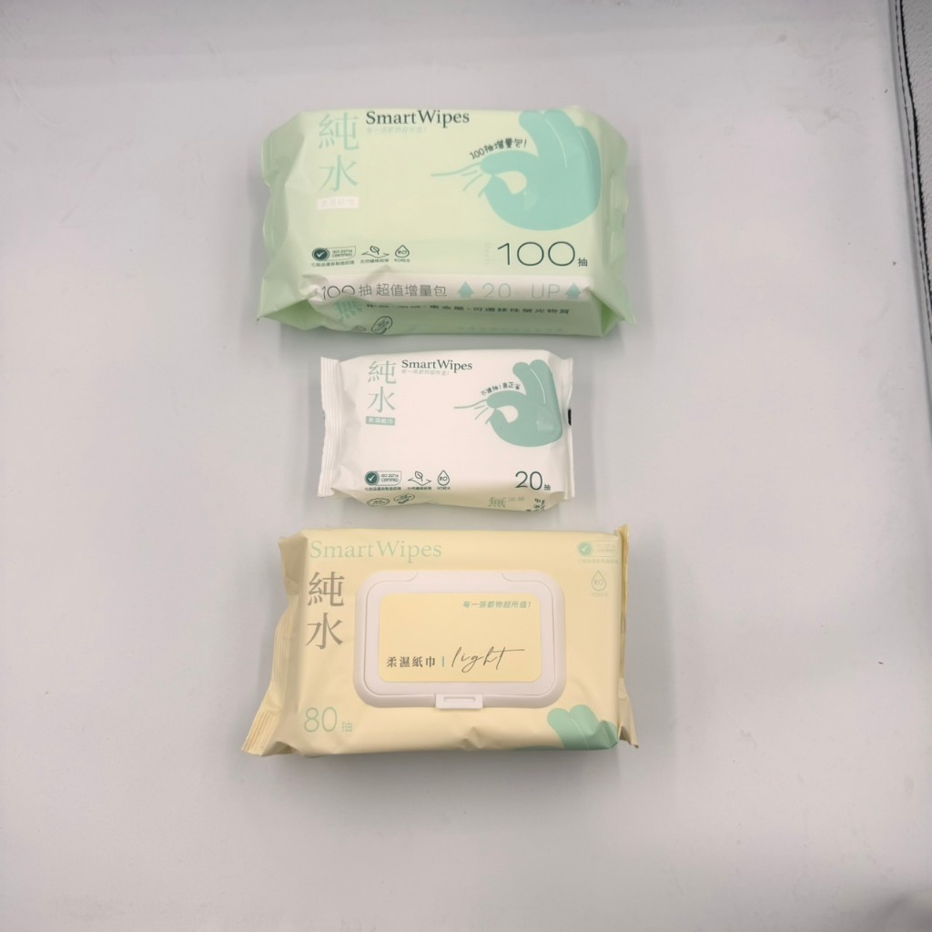 Smart Wipes 純水濕紙巾 100抽／80抽加蓋／20抽 台灣製 | 蝦皮購物