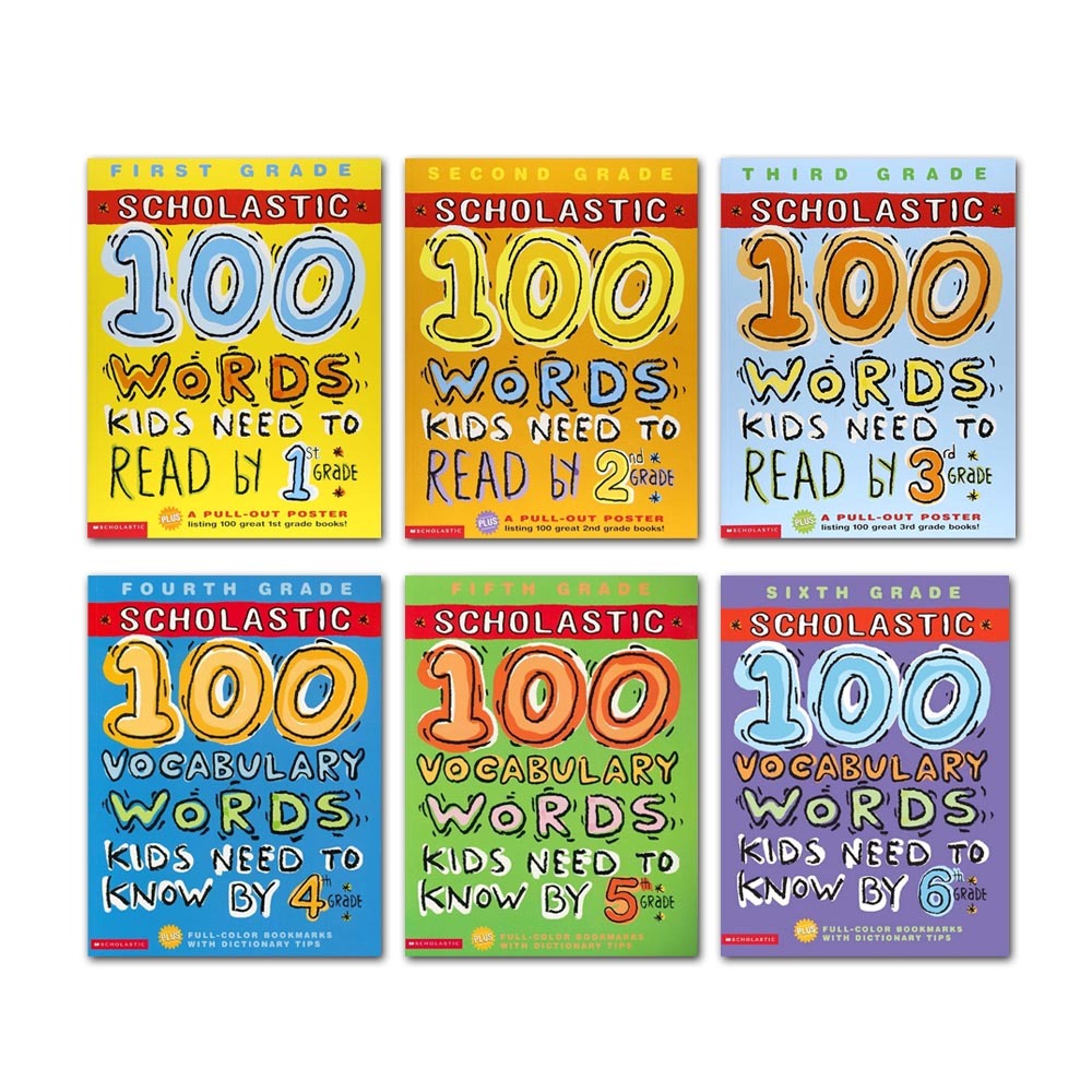 【精選組合】Scholastic 100 Words Kids Need To Read by 1 - 6 Grade {共6本 ...
