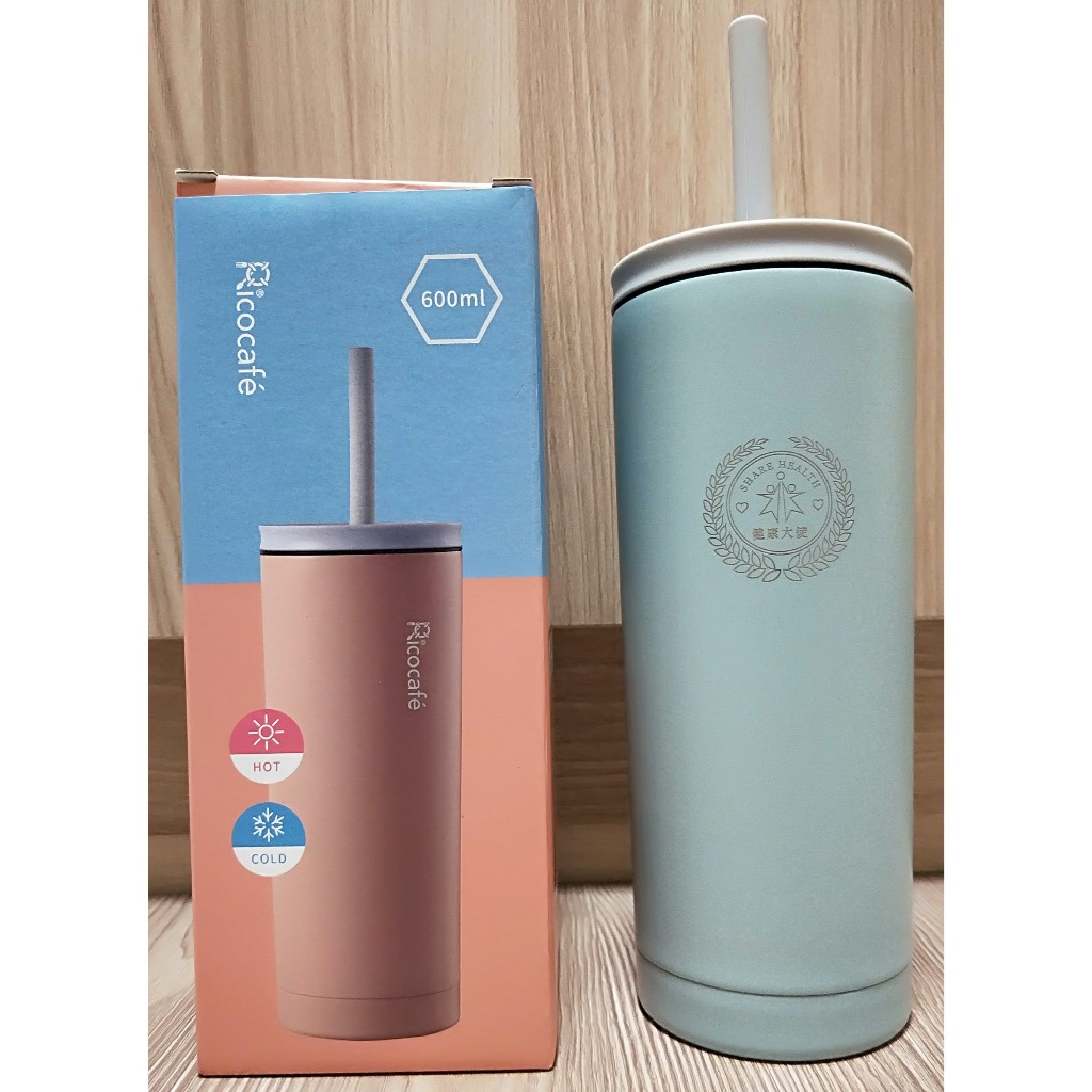 【RICO 瑞可】不鏽鋼316真空保溫冰冰吸管杯(600ml) OKA-600 | 蝦皮購物