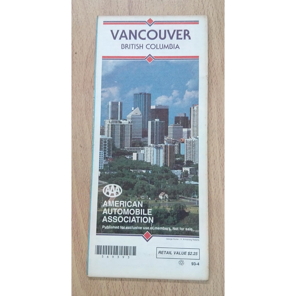 二手 AAA Map - Vancouver 溫哥華 British Columbia (1993) | 蝦皮購物