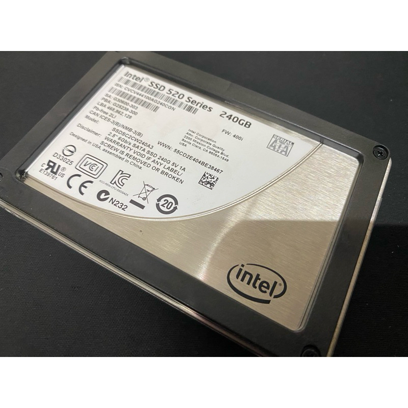 intel，240G，SSD固態硬碟，溫度異常，使用時數99小時，附圖 | 蝦皮購物