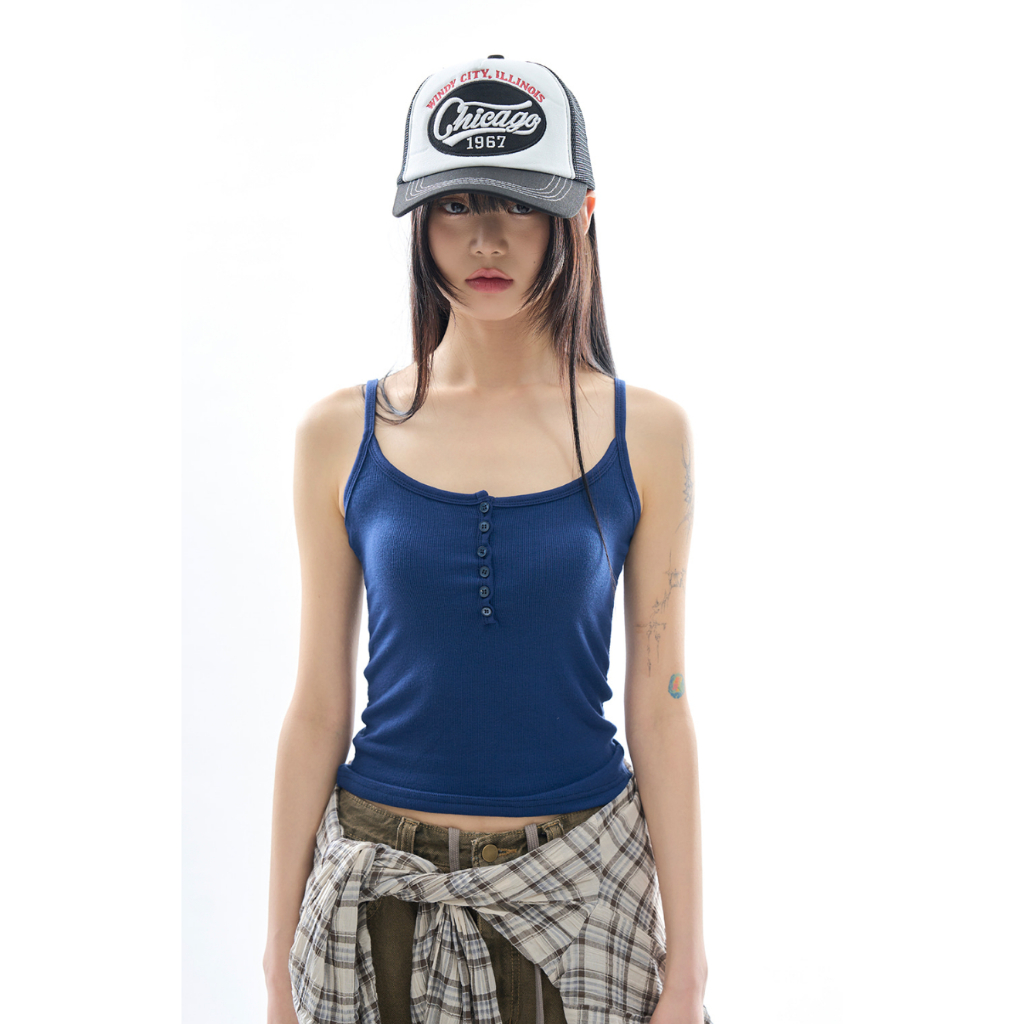 預購 RAUCOHOUSE 韓國選貨 羅紋 亨利領 背心上衣 韓國代購 | 蝦皮購物