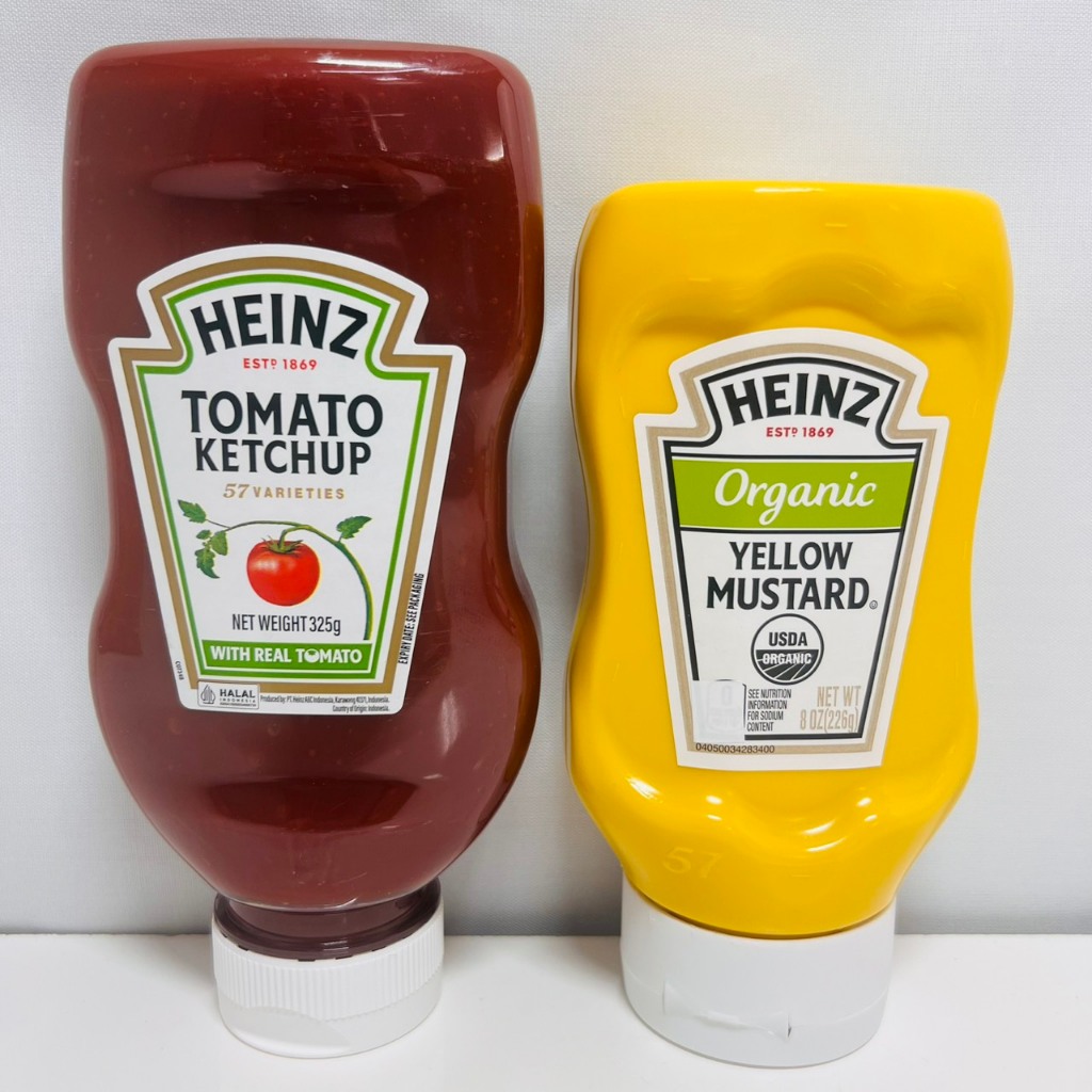 億明食品 Heinz亨氏 蕃茄醬 番茄醬（倒瓶）325g 有機黃芥末 黃芥末醬（倒瓶） 226g | 蝦皮購物