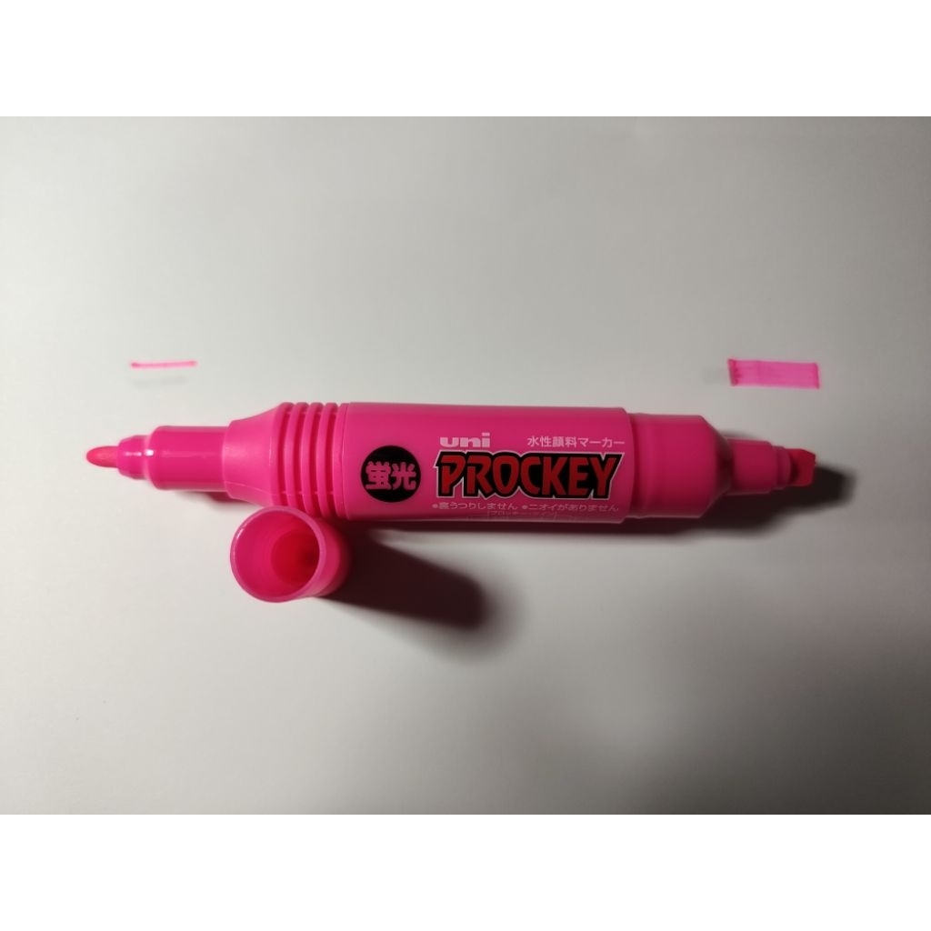 [現貨]日製 三菱鉛筆 Uni PROCKEY 水性雙頭簽字筆 簽名筆 簽名球專用 螢光粉 | 蝦皮購物
