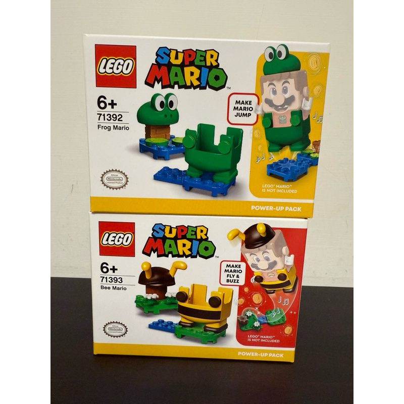 全新樂高現貨/LEGO 71393 蜜蜂瑪利歐& 71392 青蛙瑪利歐Power-Up套裝 | 蝦皮購物