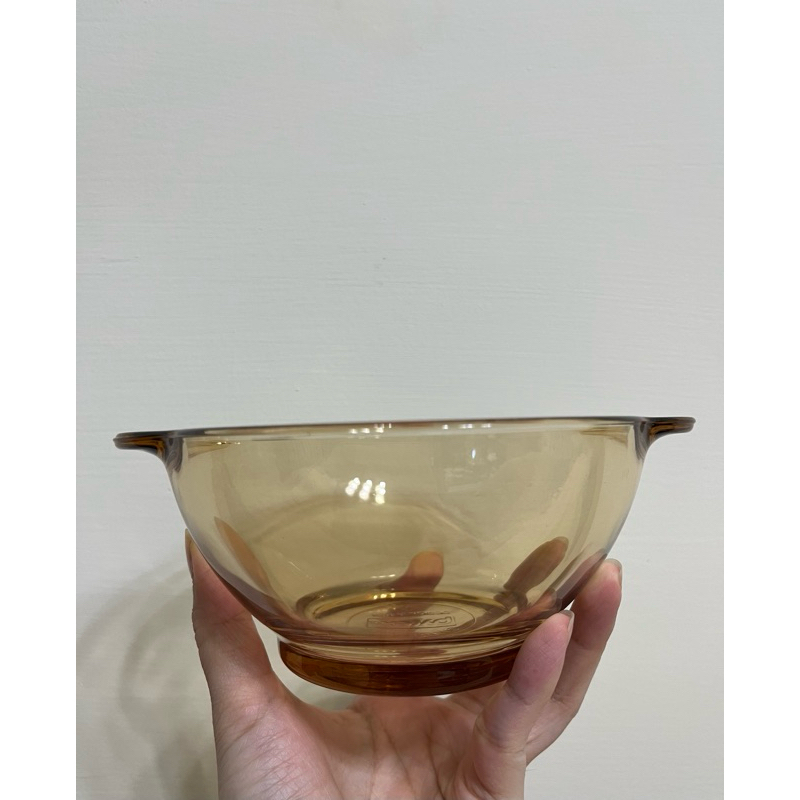 康寧 Pyrex晶彩透明琥珀色雙耳碗 540ml 5.5吋 沙拉碗 湯碗 | 蝦皮購物