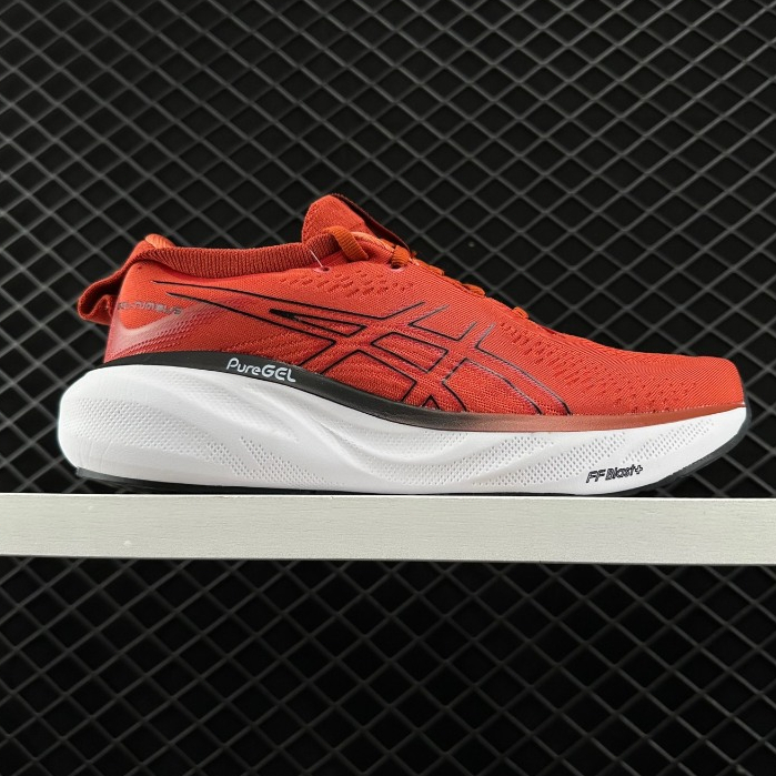 Asics GEL-NIMBUS 25 跑步鞋 紅黑 運動鞋 通勤鞋 包裹性強 耐磨透氣 1011B547-600 | 蝦皮購物