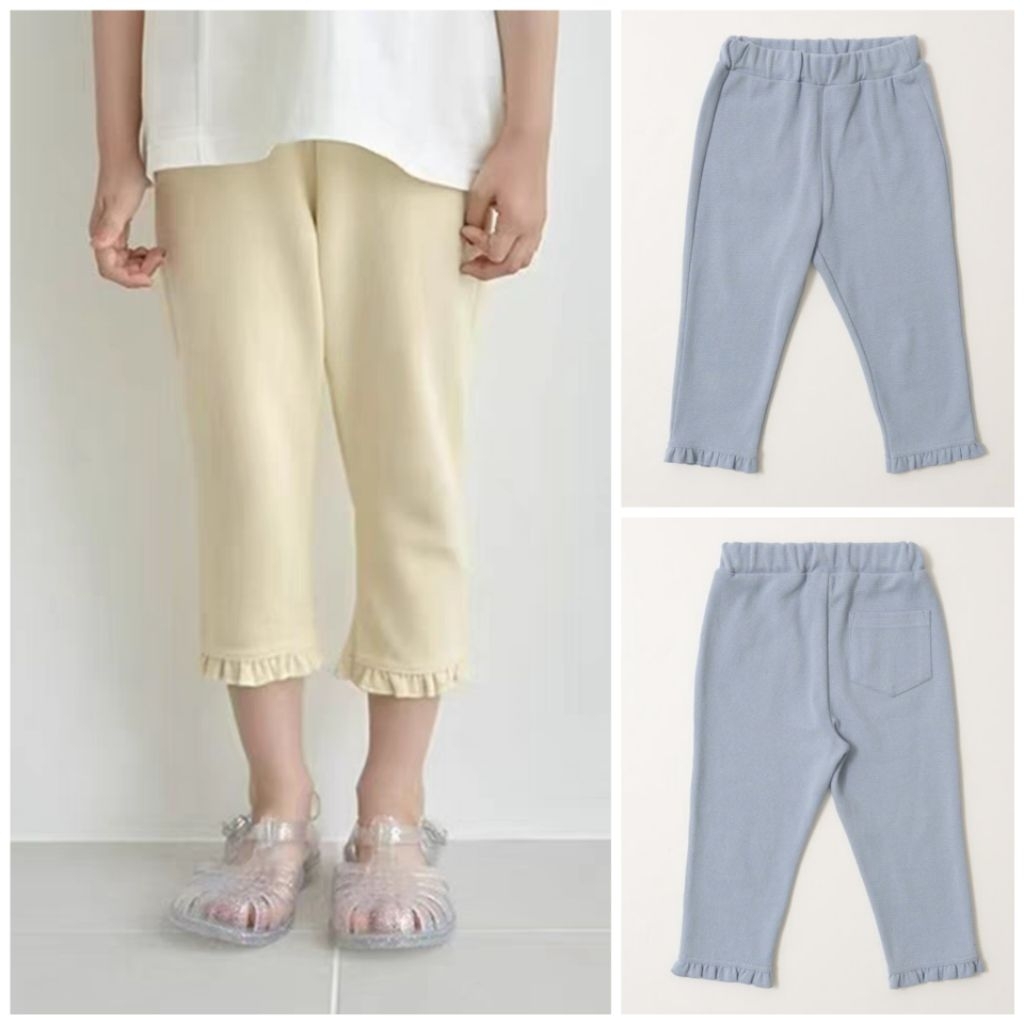 ♧麥麥My童裝部♧110-130日本Lycee mine.夏季女童接觸冷感Anywhere系列花邊七分褲現貨 | 蝦皮購物