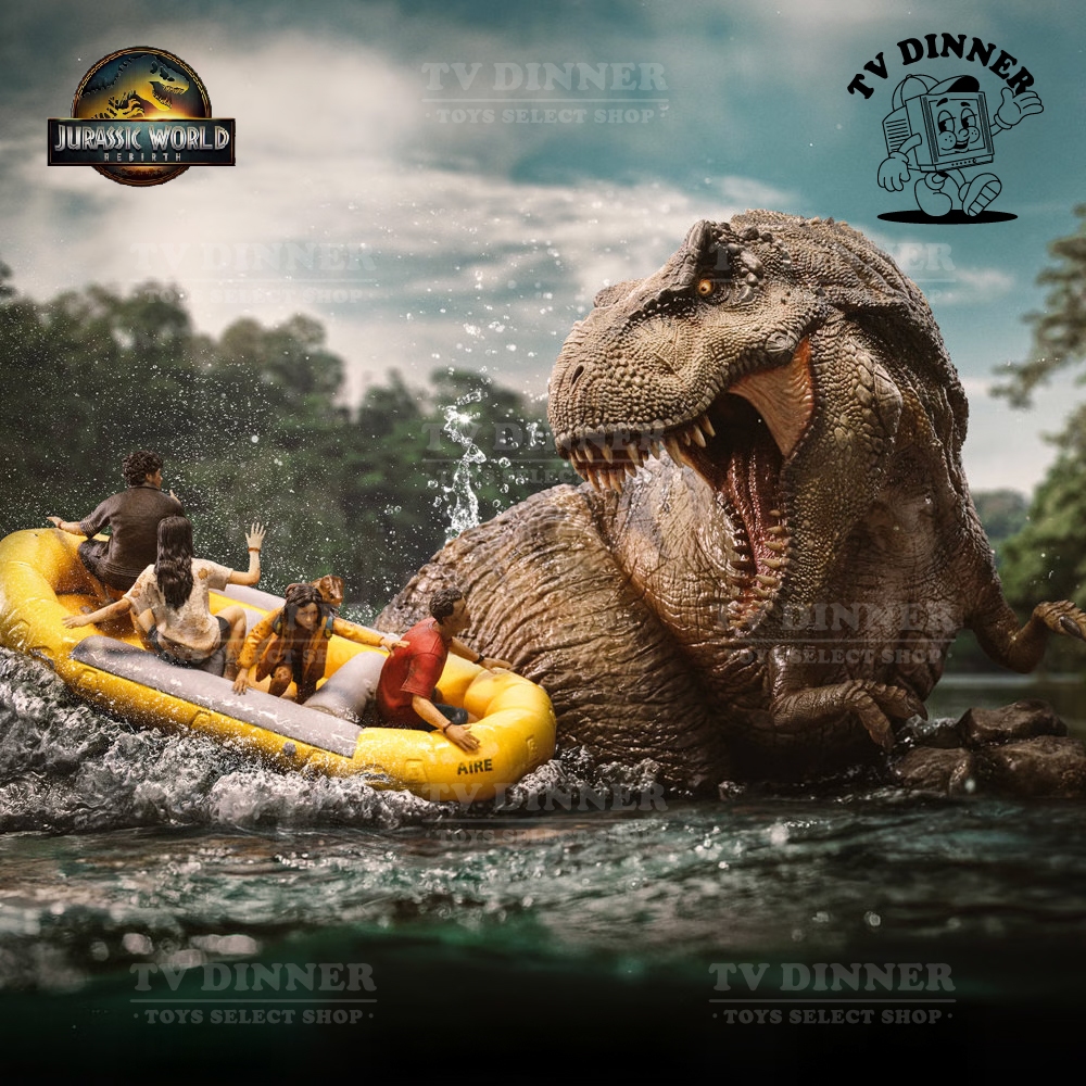 電視晚餐 預購 侏羅紀世界 : 重生 T-Rex 霸王龍河流攻擊 1/20限量藝術雕像 恐龍 | 蝦皮購物