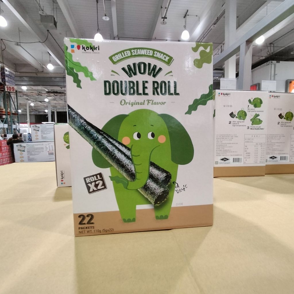 #053 KOKIRI SEAWEED SNACK 哇象海苔捲原味 #1212069 好市多代購 哇象 海苔捲 韓國紫菜 | 蝦皮購物