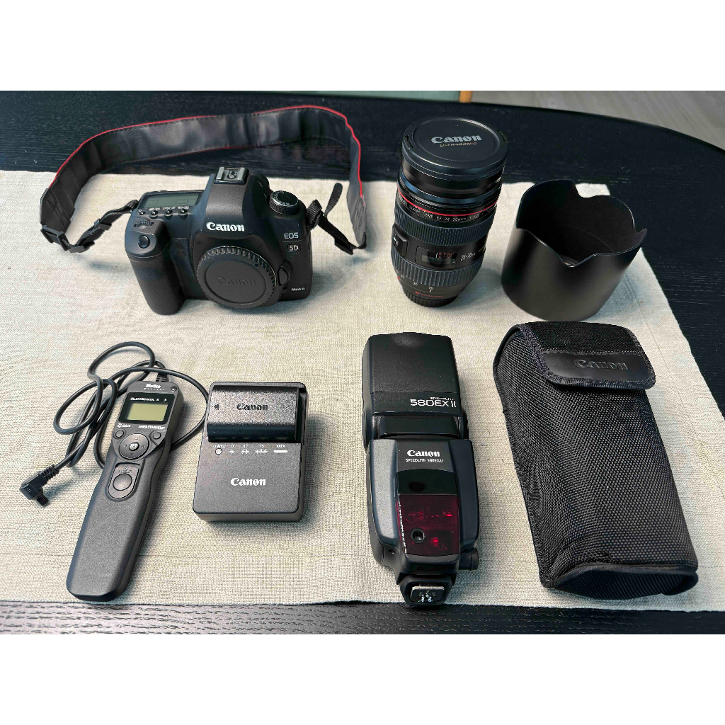 （二手近全新）專業攝影套組Canon 5D2+Canon 24-70mm f/2.8 L鏡頭+CANON 580閃燈 | 蝦皮購物
