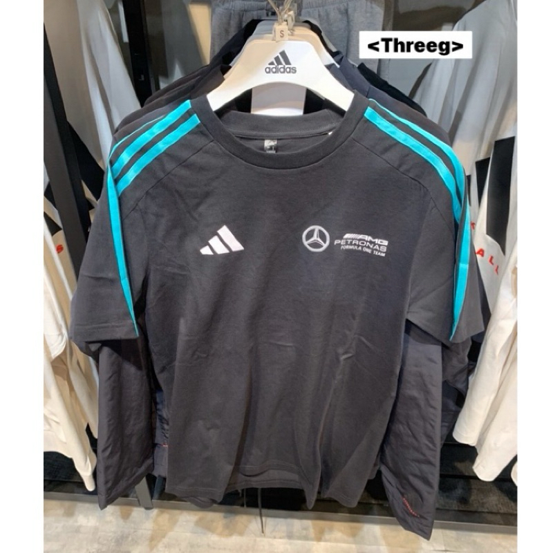 Threeg ADIDAS X MERCEDES AMG 賓士 聯名款 運動短袖 賽車 棉質 車隊標誌 黑 JV5425 | 蝦皮購物