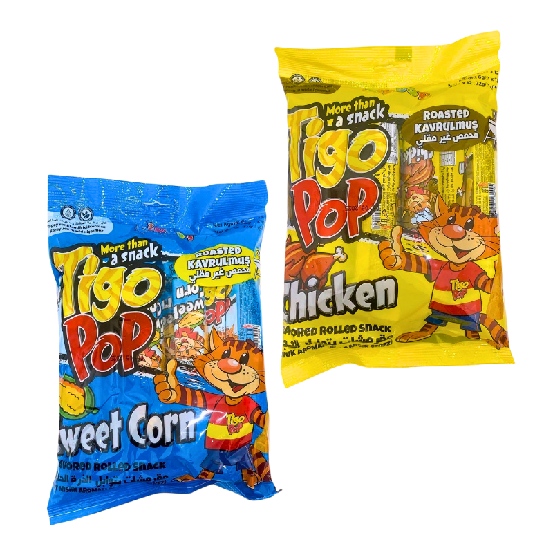 【疲老闆】土耳其 Tigo Pop 玉米棒 原味 烤雞 72g 袋 零食 玉米棒 玉米 | 蝦皮購物
