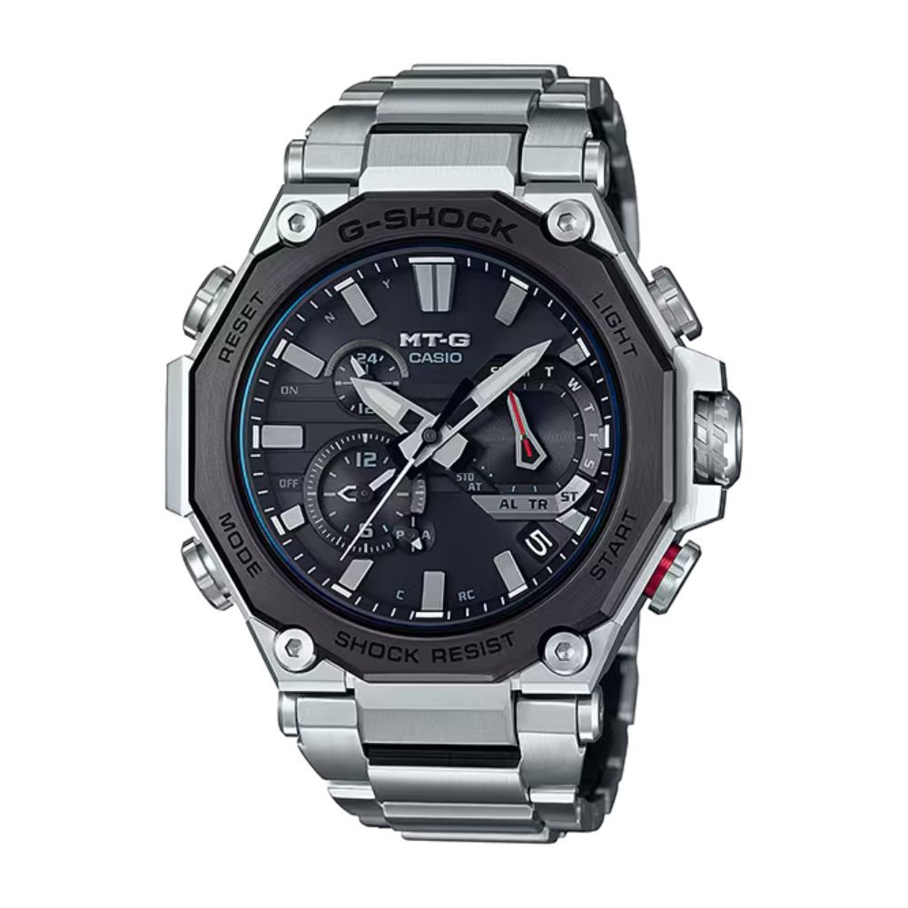 【CASIO 卡西歐】G-SHOCK MT-G 太陽能電力 藍牙電波手錶 銀黑 MTG-B2000D-1A_49.8mm | 蝦皮購物