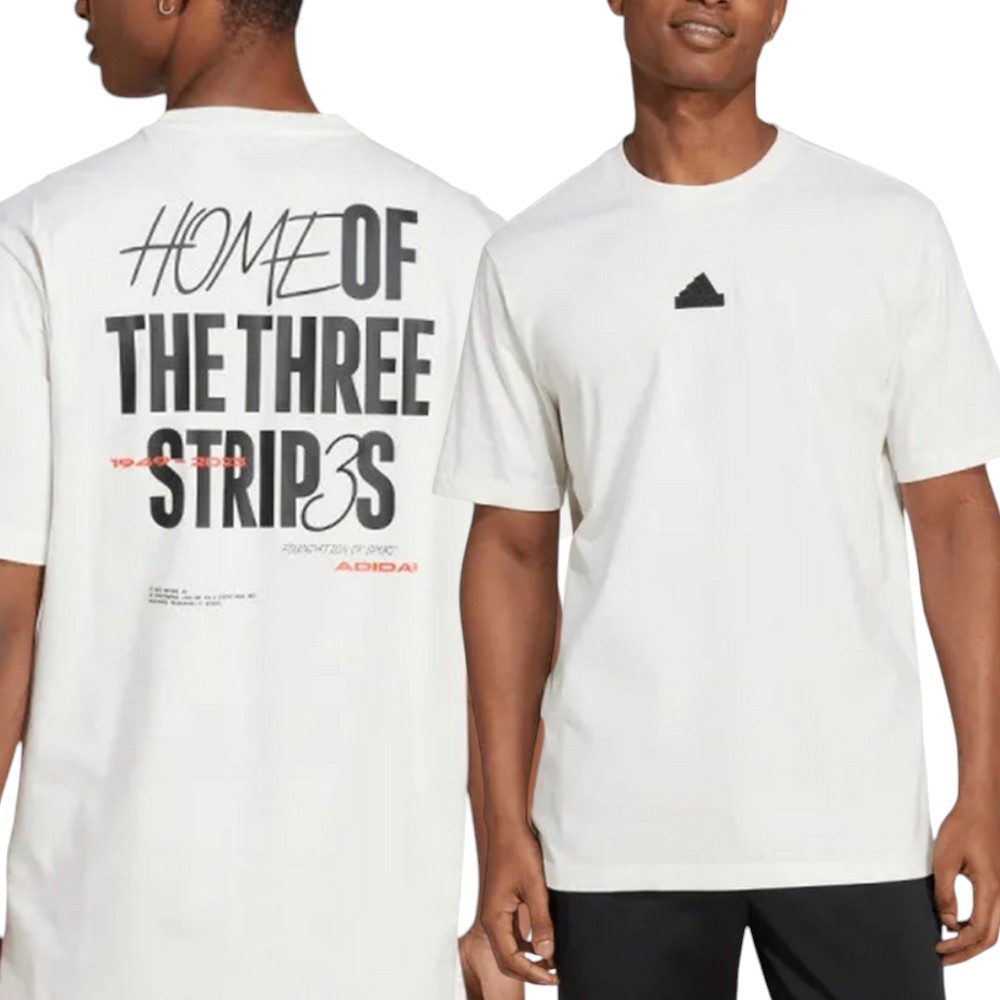 ADIDAS 短T M BL SIG 2 T 米白 後背LOGO 短袖 上衣 男 IW2677 | 蝦皮購物