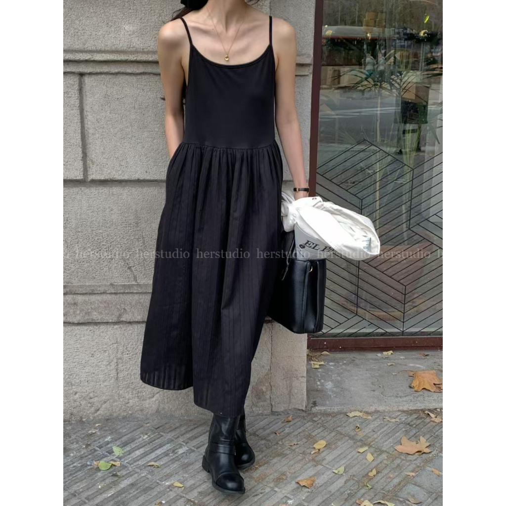 HERStudio韓國代購 透膚豎紋無袖洋裝(2col) | 蝦皮購物