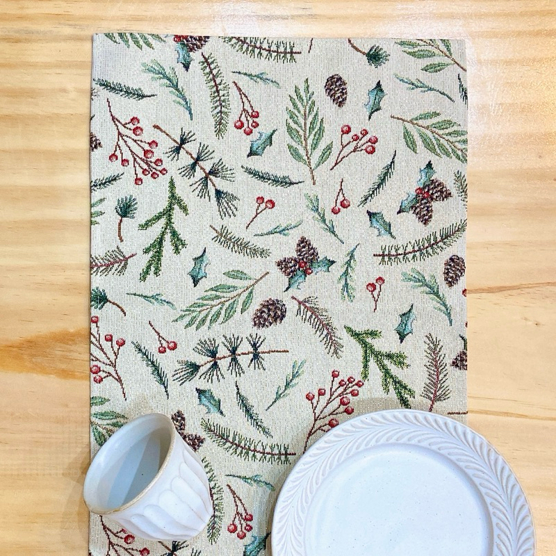 【三川日貨批發零售】現貨 日本進口 葡萄牙製 VEGATEX 北歐 聖誕 刺繡 桌墊 桌巾 全新品 | 蝦皮購物