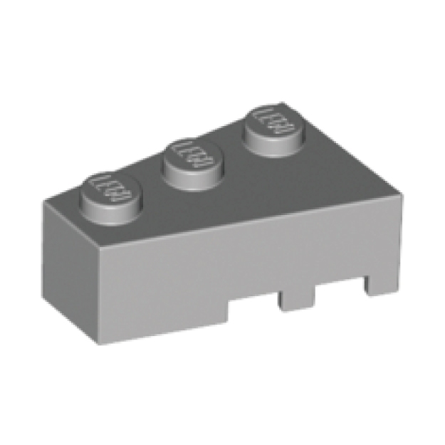 COOLPON｜這是樂高®LEGO®的正版零件 Wedge 3x2 左側 楔形磚 6565 淺灰 | 蝦皮購物
