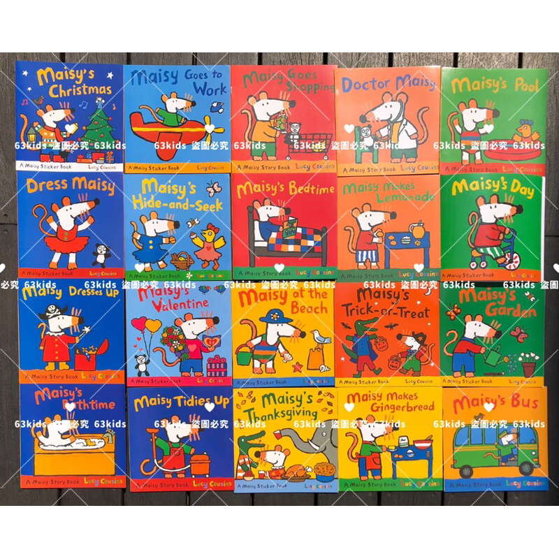 現貨 】 a maisy story / sticker book （ 20本 ） 小鼠波波英語啟蒙故事貼紙書 繪本 | 蝦皮購物