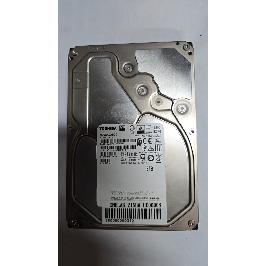 東芝 故障品 8TB 8T 8000GB MD06ACA800 03H626 | 蝦皮購物