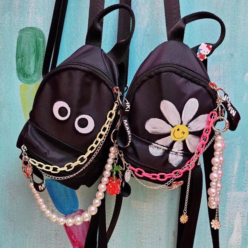 韓國代購 ｜MAKOMAKI ｜迷你可愛雙款後背包 大眼包 雛菊包 後背包 | 蝦皮購物
