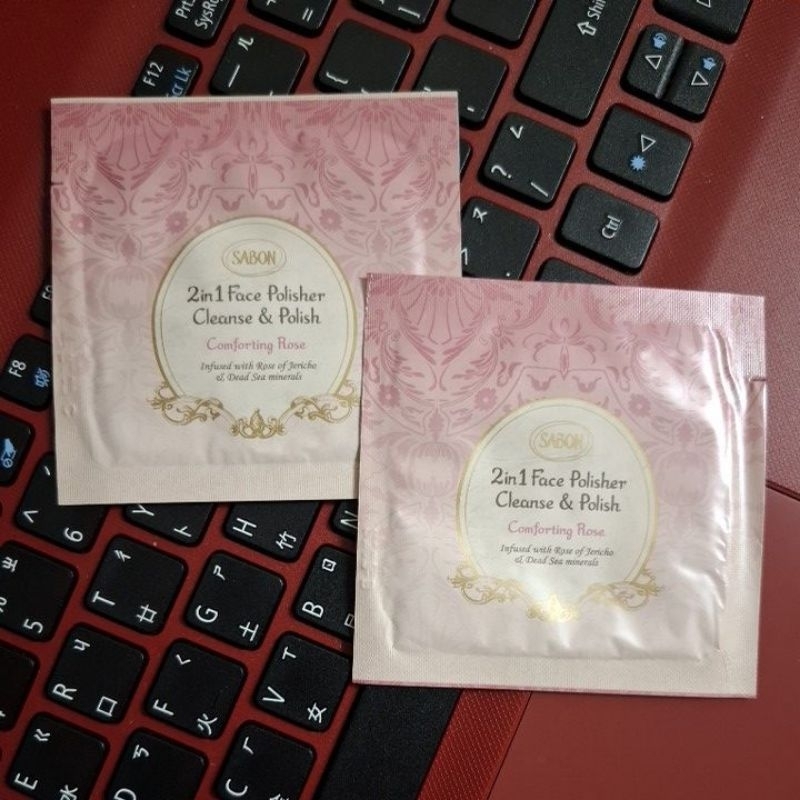 SABON 二合一臉部純淨磨砂膏-珍萃玫瑰4ml | 蝦皮購物