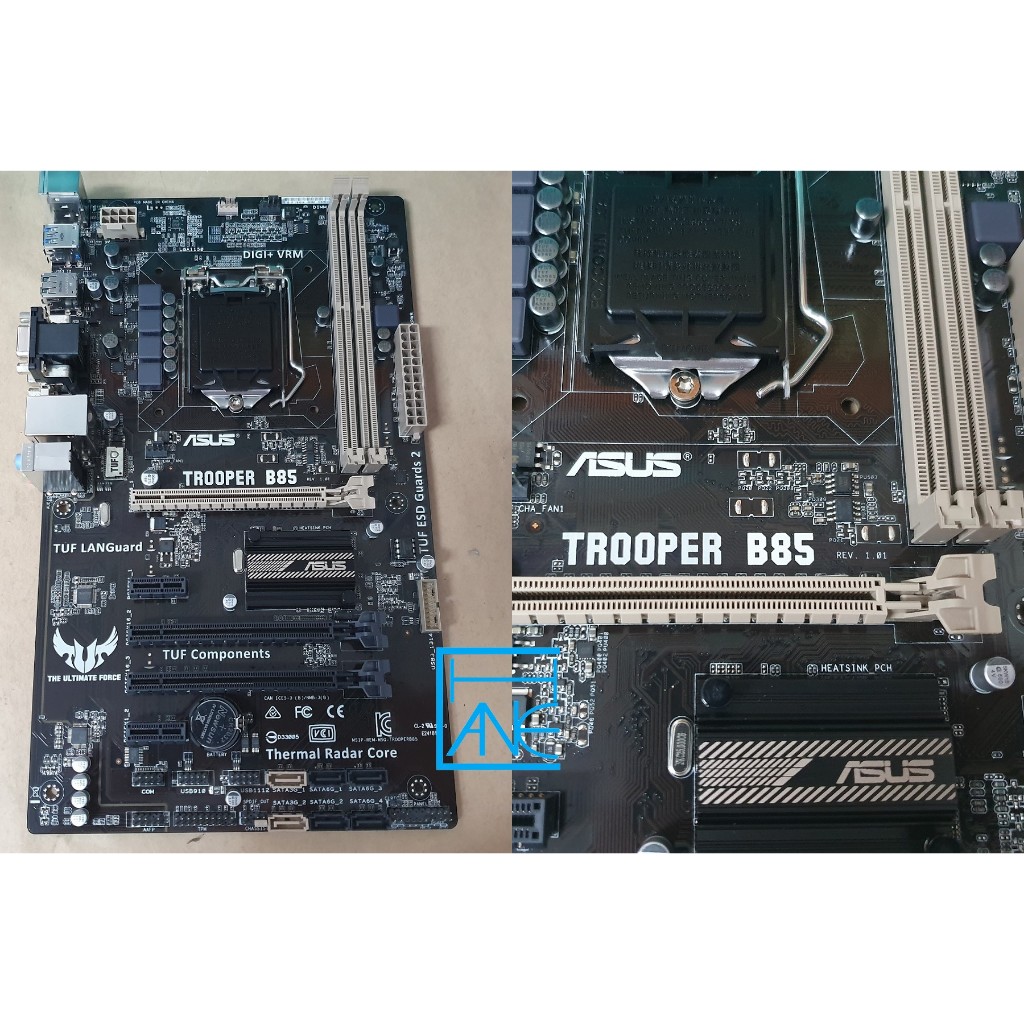 大胖電腦 】ASUS 華碩 TROOPER B85 主機板/附擋板/1150/USB3保固30天 | 蝦皮購物
