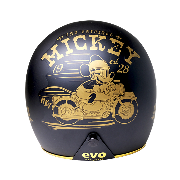 EVO CA-309 CA309 安全帽 精裝版 機車米奇 消光黑 金邊邊條 迪士尼 復古帽 金屬插扣 半拆洗 半罩 | 蝦皮購物