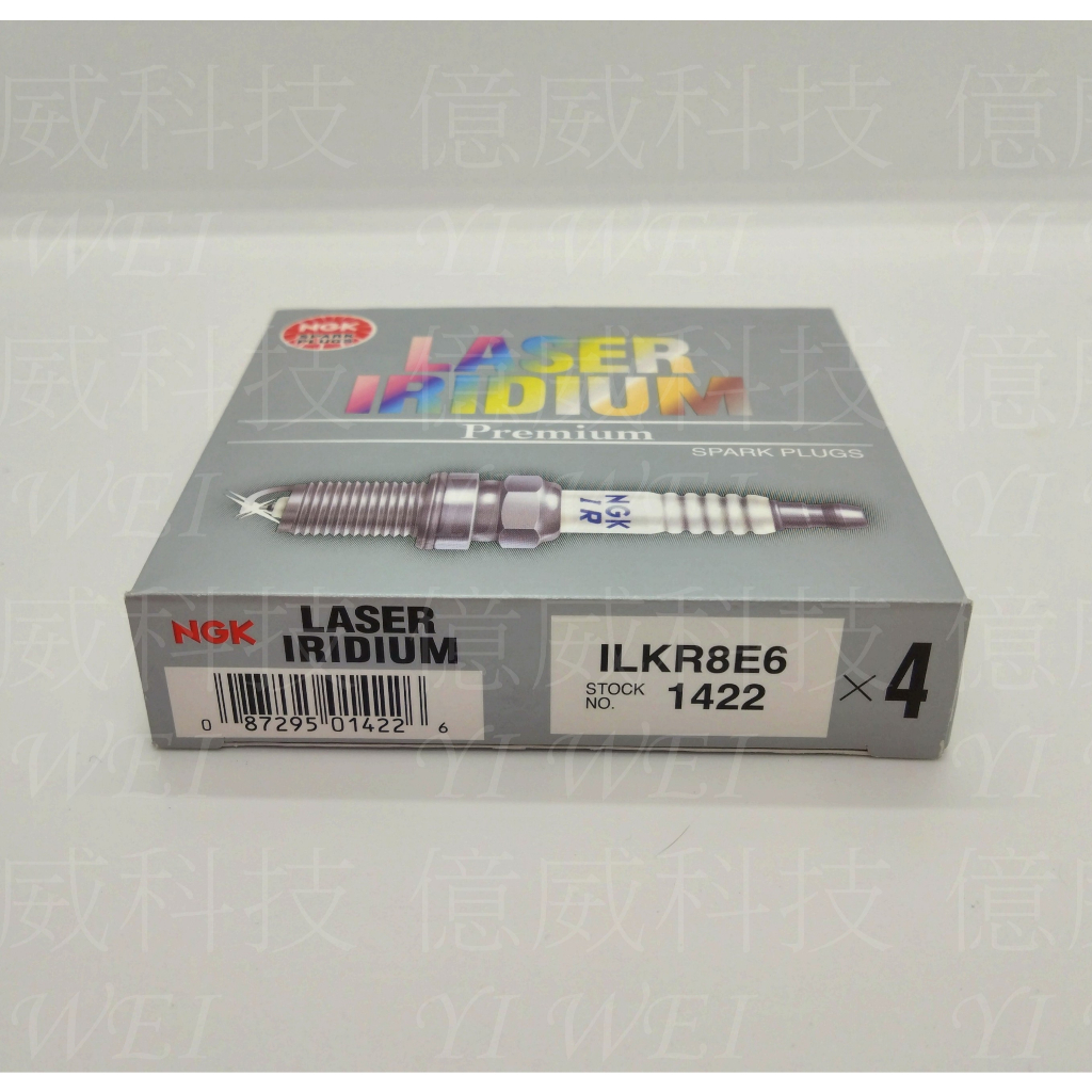 【億威】(1422/美版日本零件) NGK ILKR8E6 銥白金火星塞 三菱EVO X (4B11)專用 | 蝦皮購物