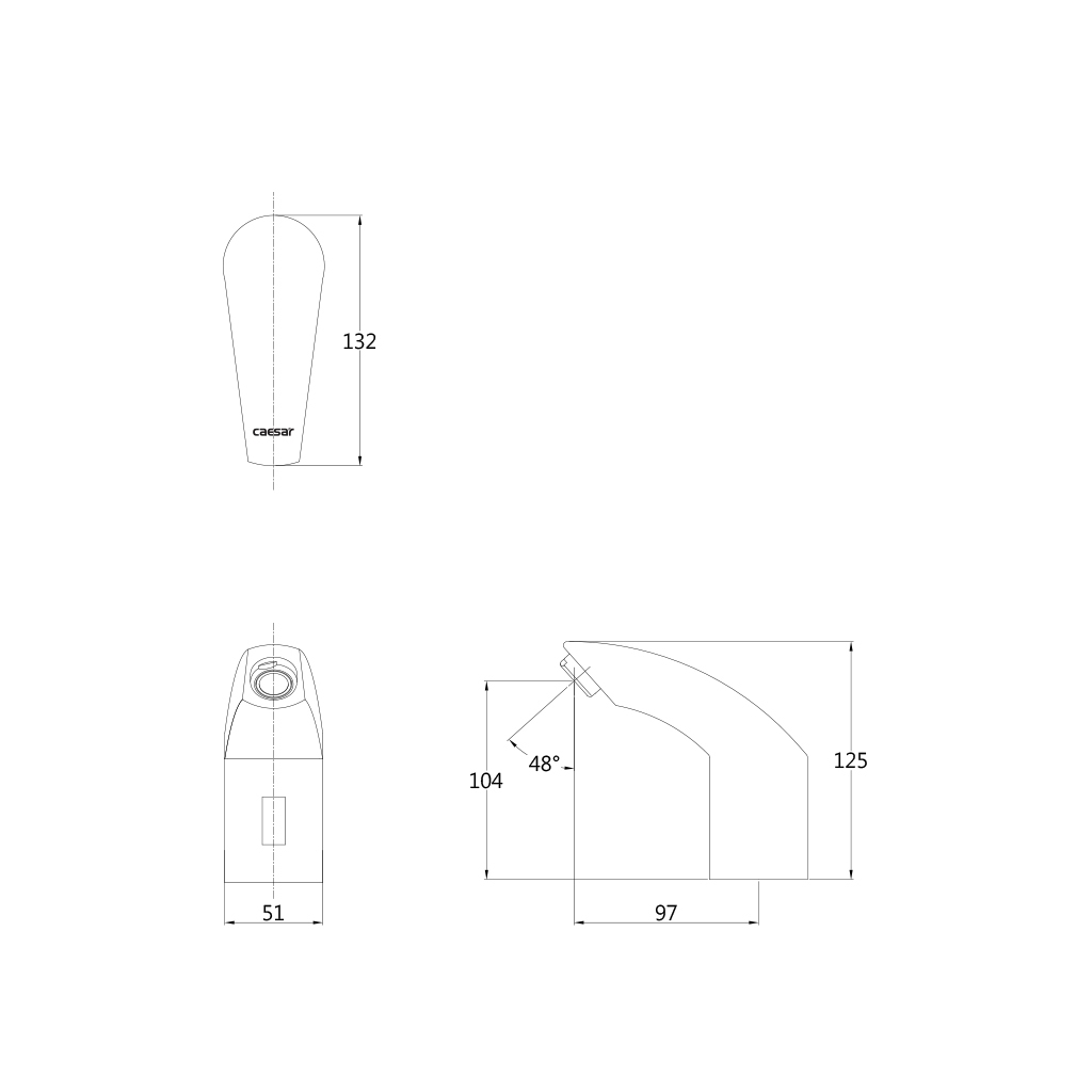 Caesar 凱撒衛浴 單冷水自動感應龍頭(全配) A723 A723DC (含發票) | 蝦皮購物
