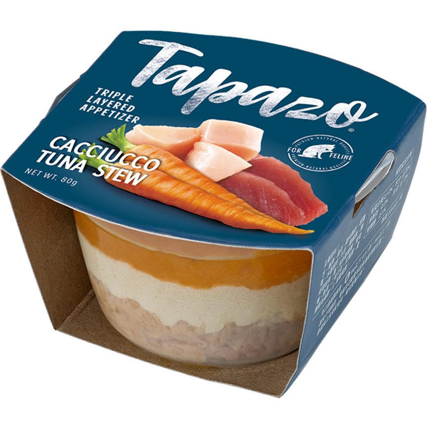 即期品2025年11月【TAPAZO特百滋】#4 開胃三層杯-小鐵鍋海鮮燉 80克(單罐)(貓罐頭) | 蝦皮購物