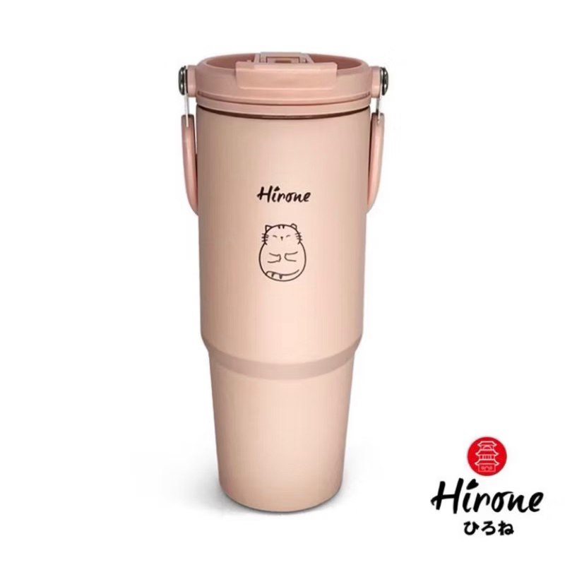 馬上出貨🔥【日本Hirone】櫻花色🌸 手提吸管霧感保溫杯 霧感魔法瓶 保溫杯950ml | 蝦皮購物