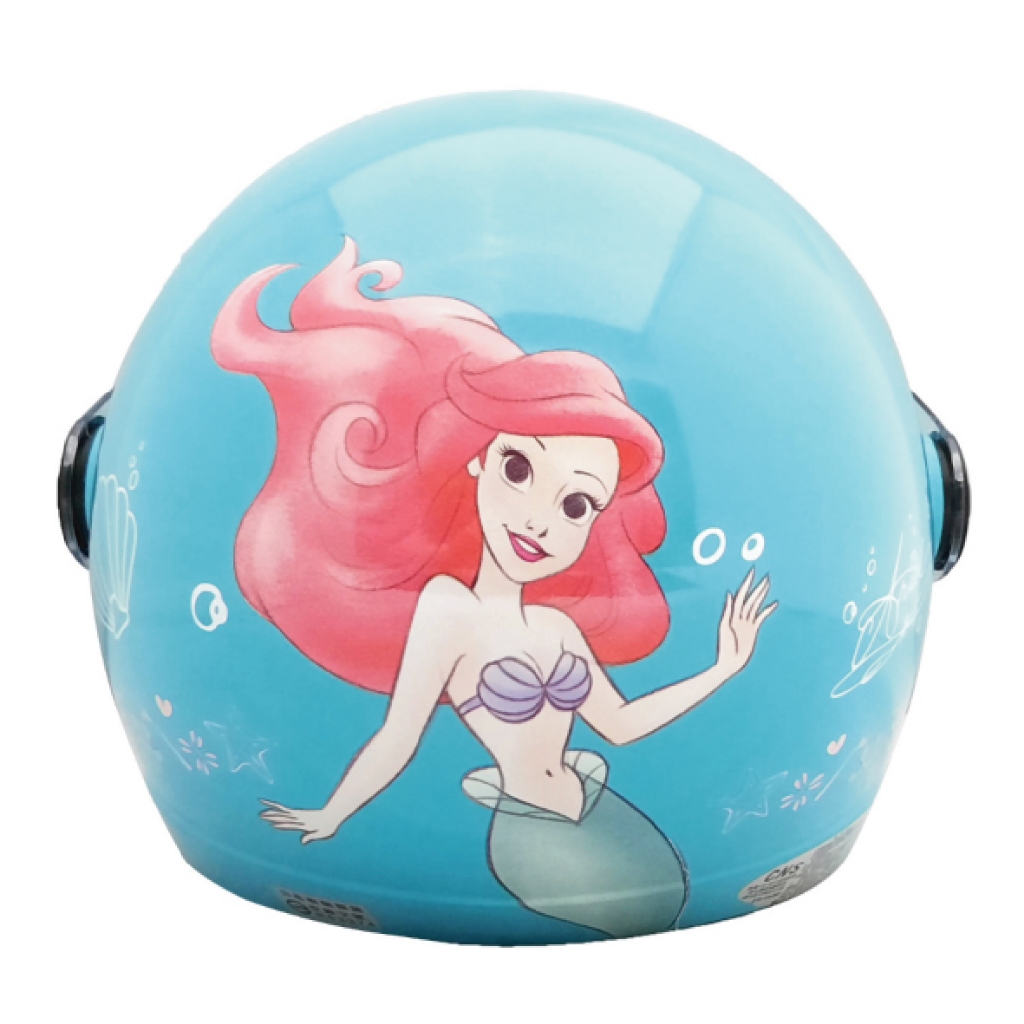 EVO 安全帽 CA-002 CA-003 小美人魚-愛麗兒 兒童帽 半罩 卡通圖案 | 蝦皮購物