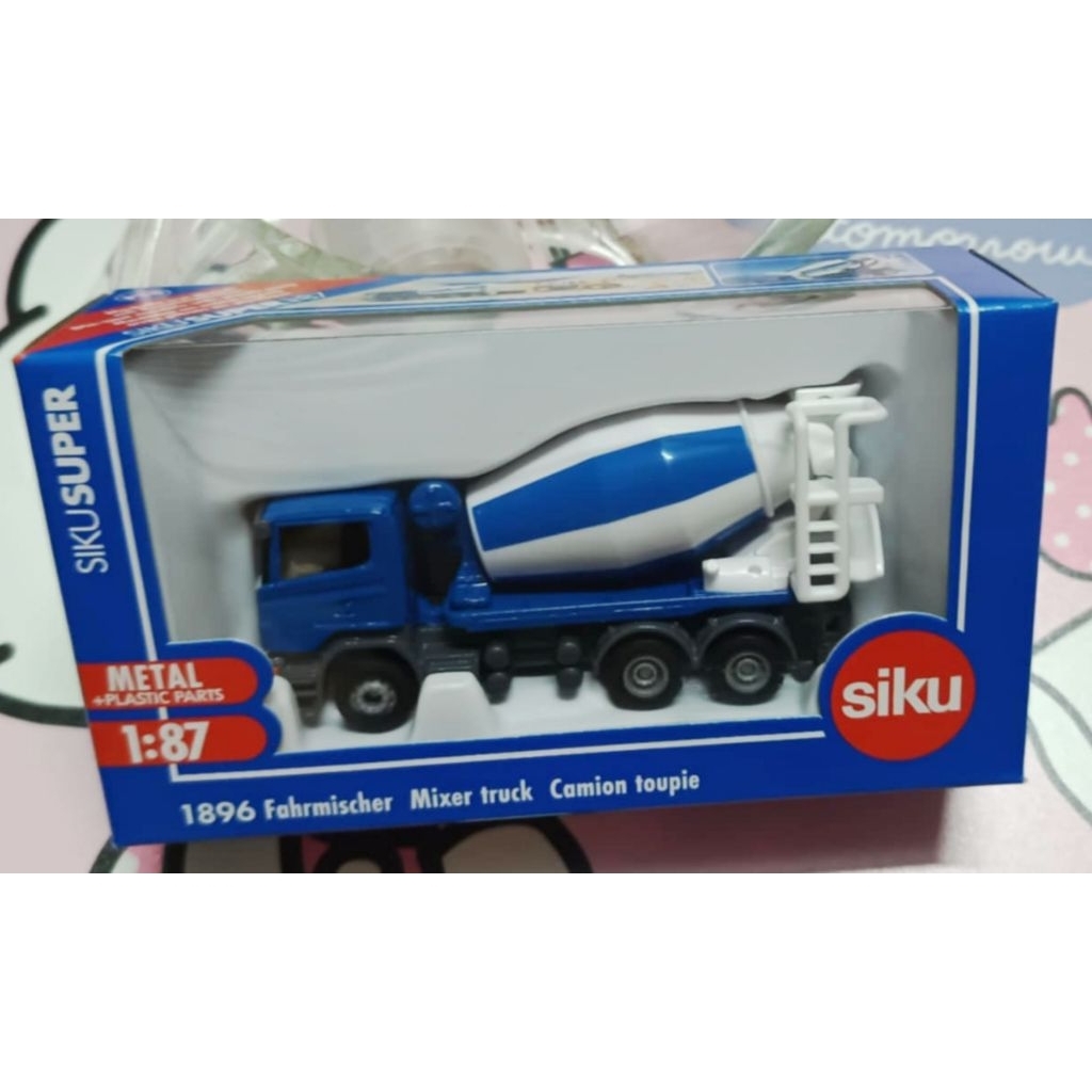 優惠中~ 全新 1：87 SIKU 1896 水泥車 藍白 | 蝦皮購物