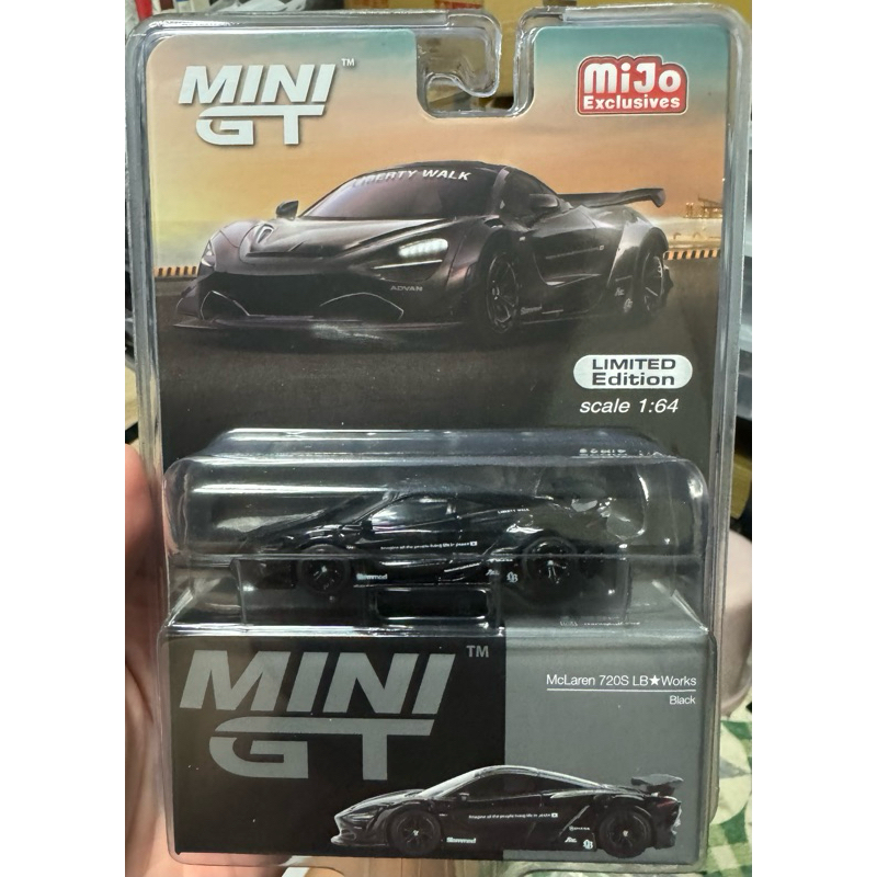 1/64 Mini GT #777 左駕美版吊卡 McLaren 720S LB Works 黑色 | 蝦皮購物