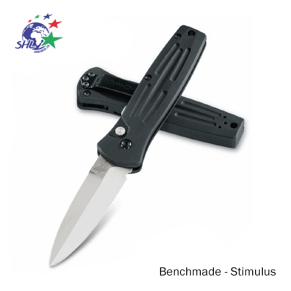 Benchmade - Mini Stimulus 黑鋁柄銀刃戶外摺疊工具刀 154CM鋼 | 3551【詮國】 | 蝦皮購物