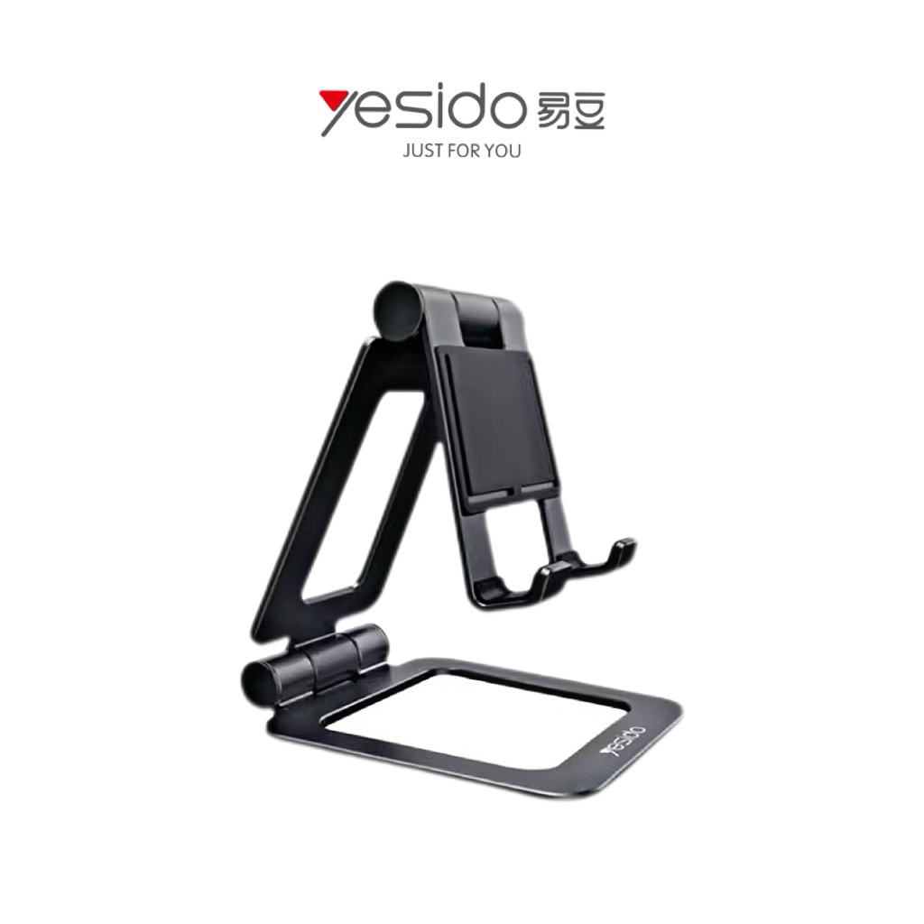 【Yesido】C98 鋁合金桌面支架 平板支架 手機支架 鋁合金 摺疊收納 預留充電孔位 鋁合金支架 Leo 里歐 | 蝦皮購物