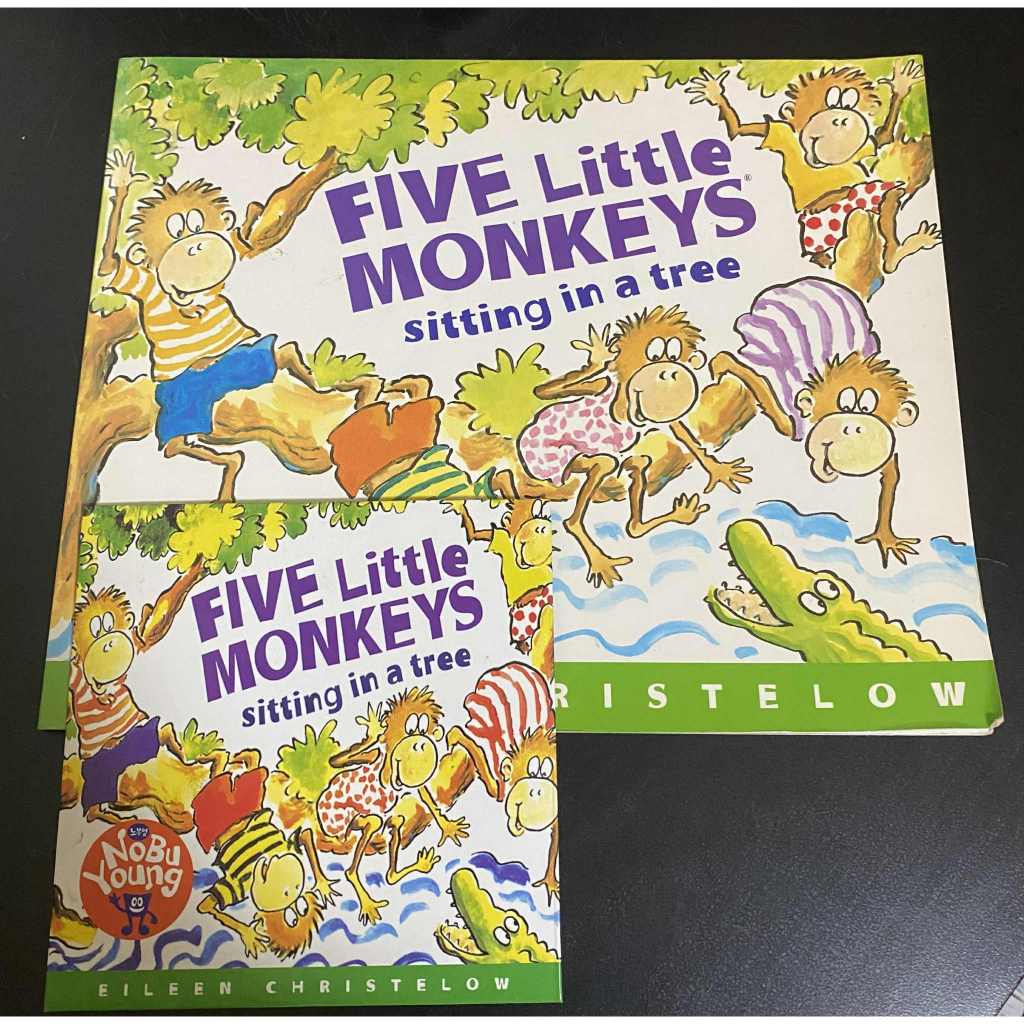FIVE LITTLE MONKEYS SITTING IN A TREE｜廖彩杏老師推薦 有聲書二手 | 蝦皮購物