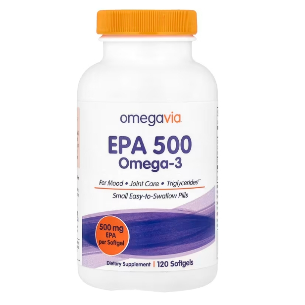 OmegaVia EPA 500 Omega-3 500mg 120 粒軟凝膠 | 蝦皮購物
