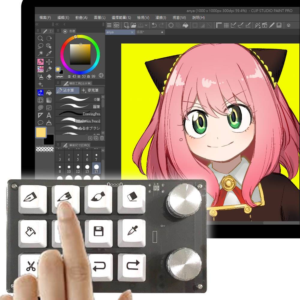 12鍵 旋鈕 自定義 編程 程式 機械鍵盤 青軸 可用於 ps csp sai 繪圖軟體 快捷鍵 可程式鍵盤 送鍵盤貼紙 | 蝦皮購物