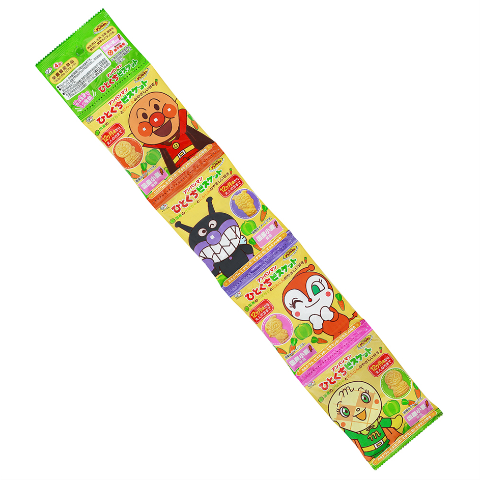 【野味食品】不二家 麵包超人蔬果4連小餅乾(4連餅,80g,日本原裝/桃園實體店面出貨)#日本餅乾#麵包超人餅乾 | 蝦皮購物