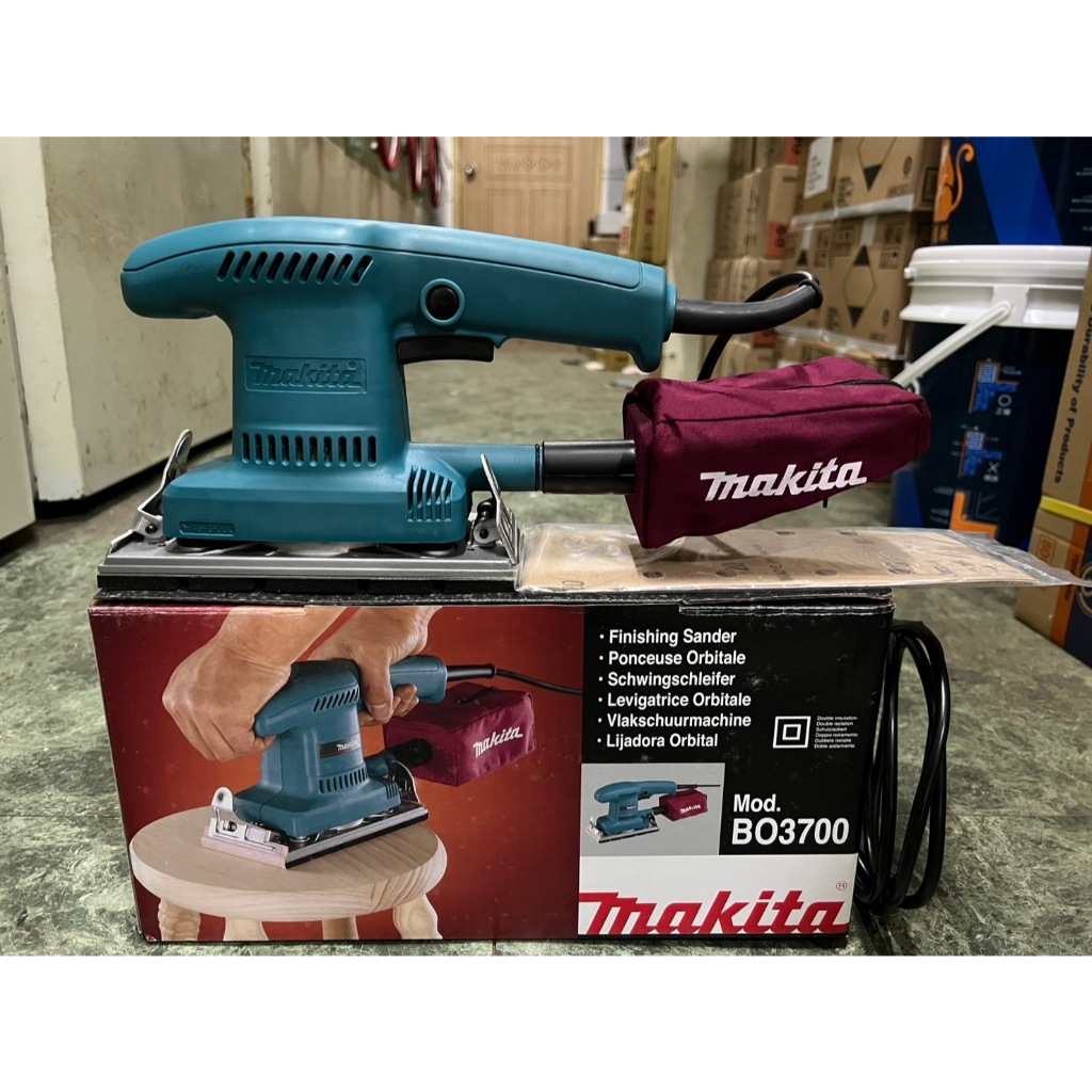 ~金光興修繕屋~牧田 makita BO3700 砂紙機 長方型 拋光機 電動砂紙機 磨平機 (附集塵) 台灣公司貨 | 蝦皮購物