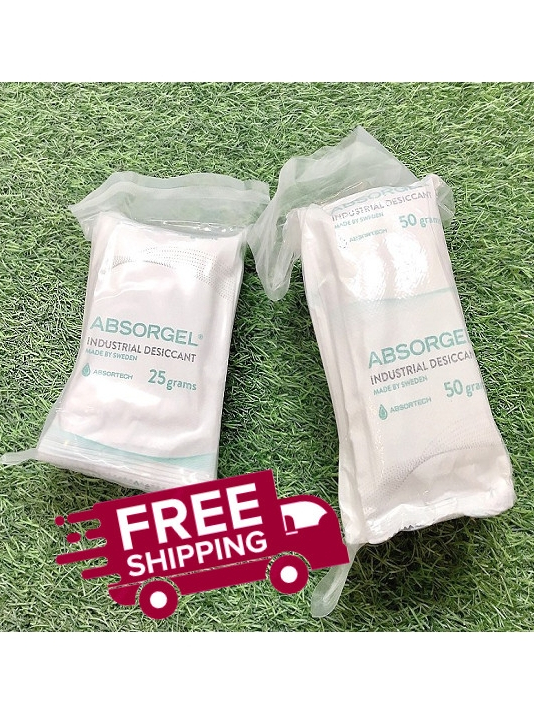 優惠蝦店免運費!! 瑞典 ABSORGEL®Pouch 氯化鈣 乾燥劑 50克三袋 25克二袋 (一袋10小包) | 蝦皮購物