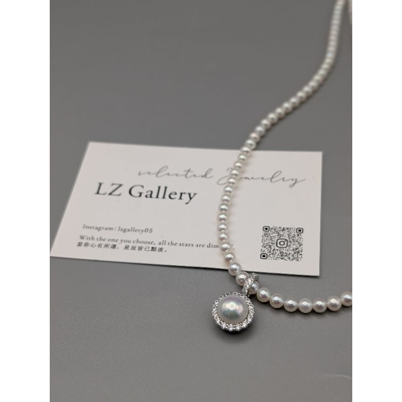 「LZ Gallery」9-10mm淡水極光無暇太陽花萬能純銀吊墜（不含項鍊）送s925銀鍊 | 蝦皮購物