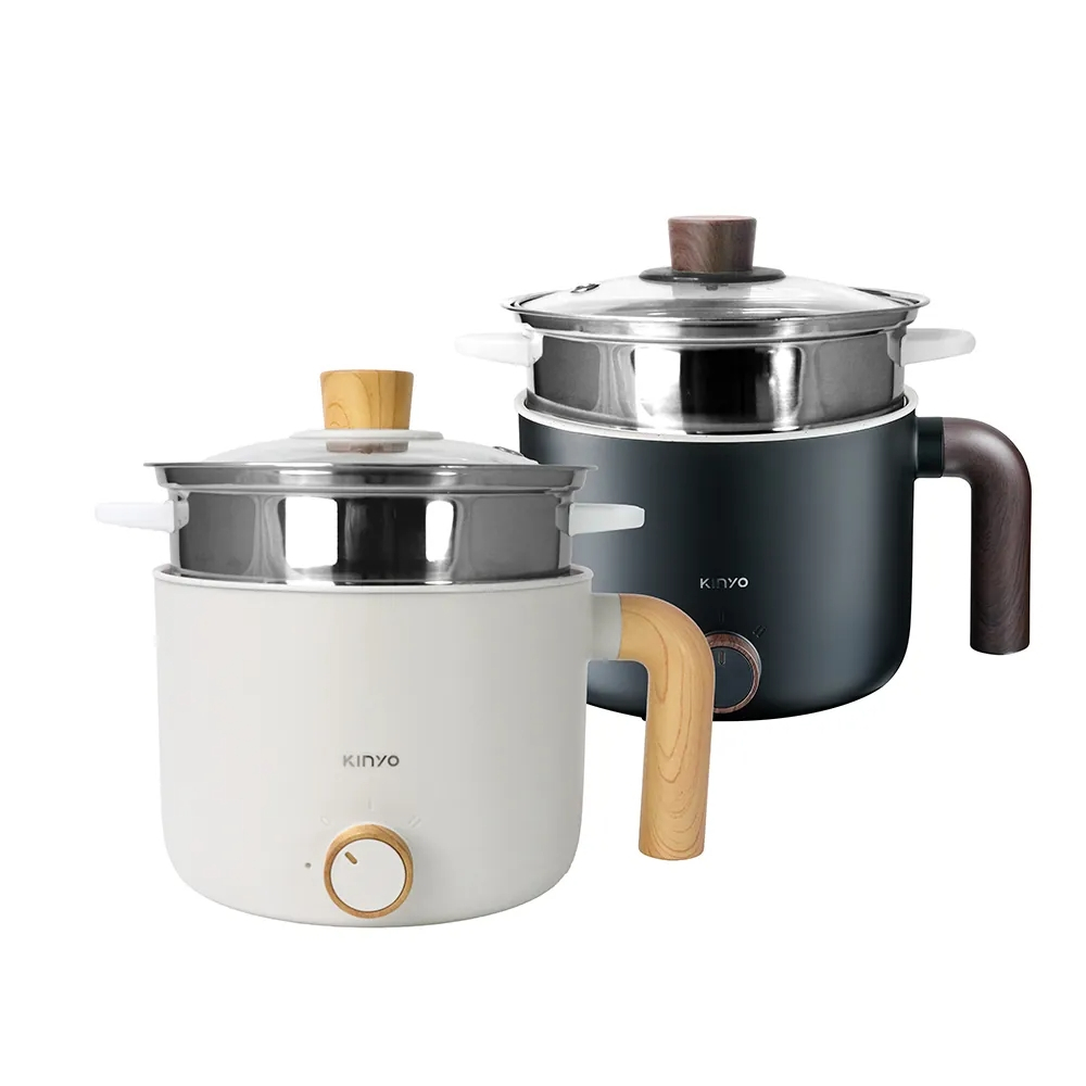 限時 【原廠現貨免運】【KINYO】陶瓷蒸煮美食鍋 (FP-0965)-靜夜黑/珍珠白～兩色可選/附專屬蒸鍋 | 蝦皮購物