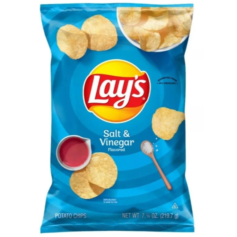美國代購 Lay's 樂事 洋芋片 Salt & Vinegar 鹽醋 219g | 蝦皮購物