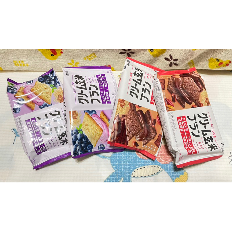 現貨 ️朝日Asahi ️ 玄米營養補給夾心餅乾 72g 藍莓/可可/起司/楓糖 | 蝦皮購物
