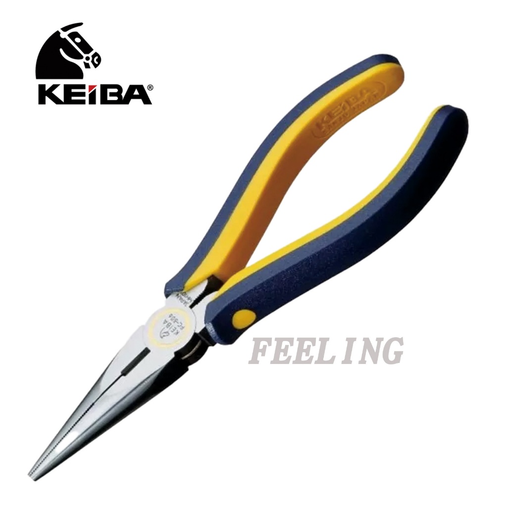 日本 KEIBA 馬牌 FCC-306 雙色握柄 砲金 尖嘴鉗 6" 150 m/m 尖口鉗 FCC306 | 蝦皮購物